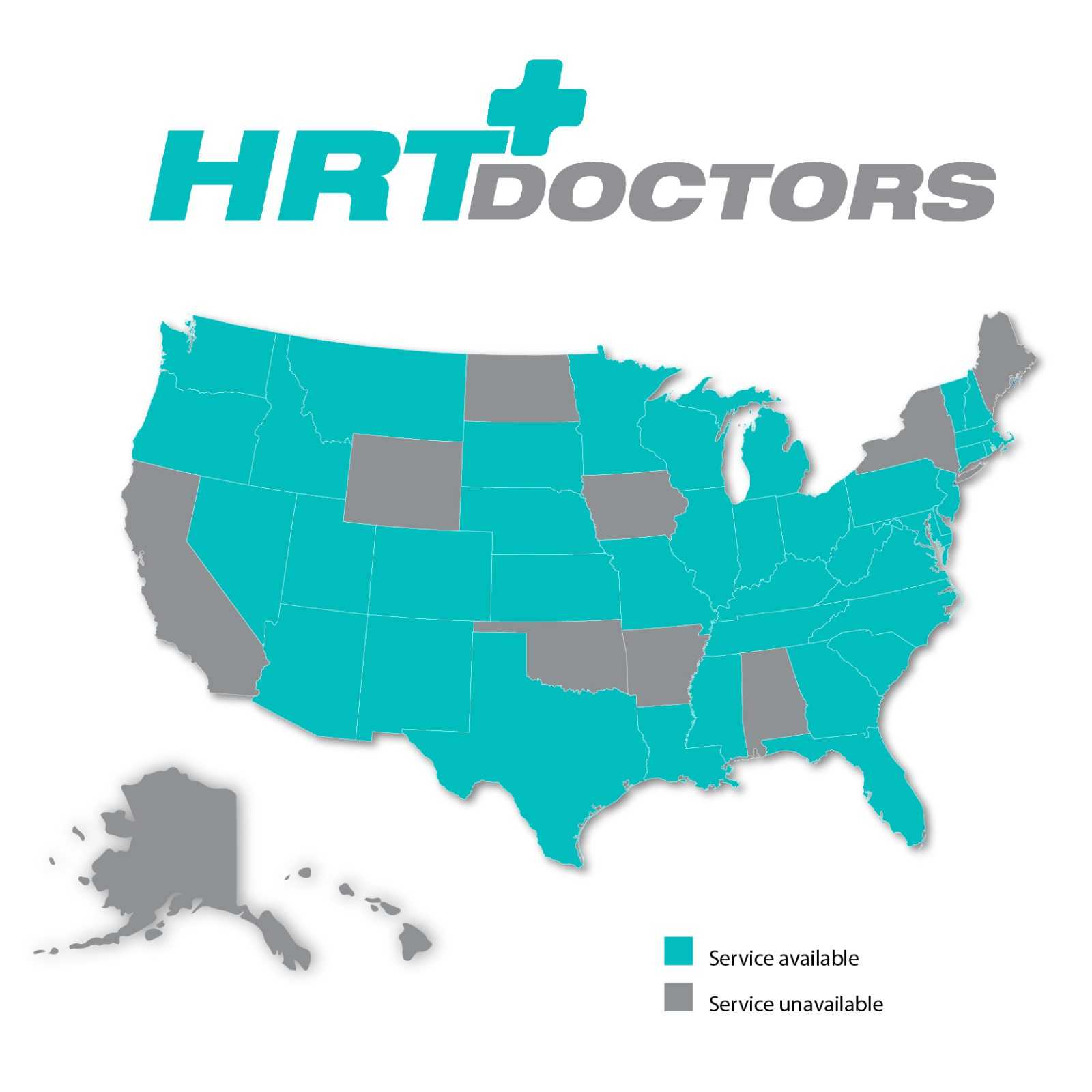 HRT Doctors provides service to patients in the following states ...